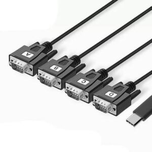 4-port RS232 COM to Type C Serial Cable - Future-Ready Connectivity