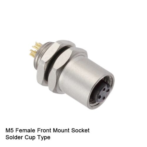 3 pin 4 pin m5 Circular Connector M5 Front Mount Socket - HANDSOME Cable