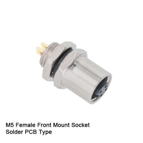 3 pin 4 pin m5 Circular Connector M5 Front Mount Socket - HANDSOME Cable