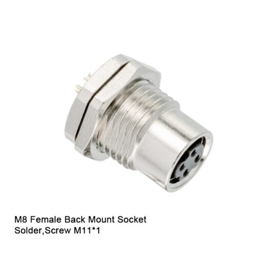 m8 cable connector M8 Back Mount Socket - HANDSOME Cable