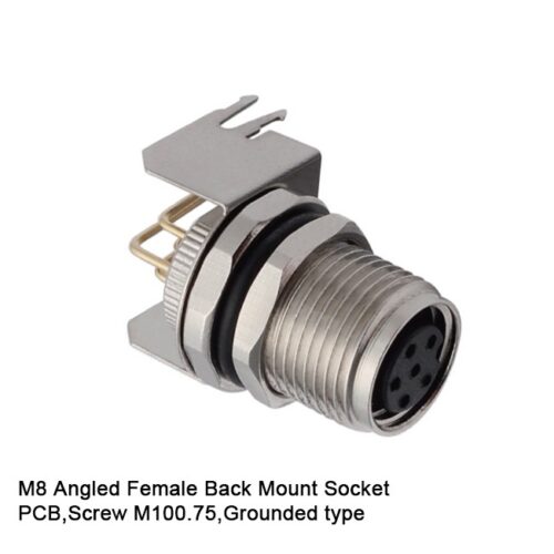 Right Angle m8 pcb Connector M8 Back Mount Socket - HANDSOME Cable