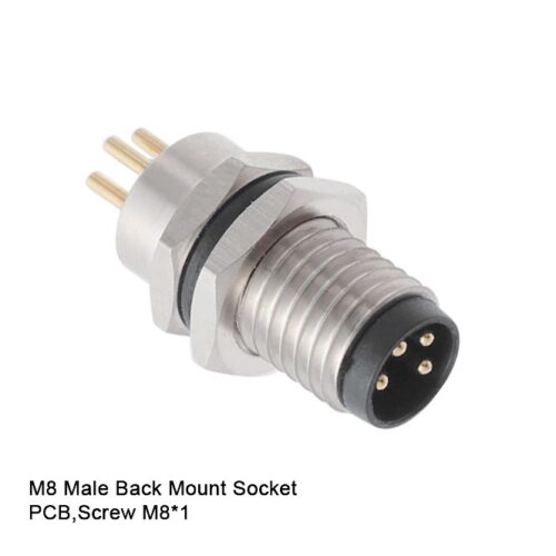 m8 cable connector M8 Back Mount Socket - HANDSOME Cable