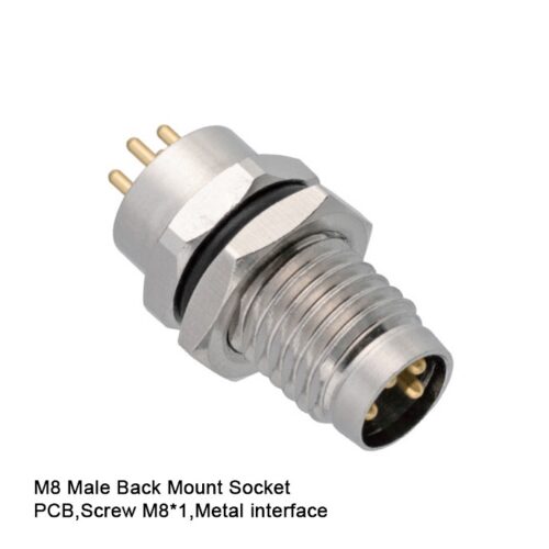 m8 cable connector M8 Back Mount Socket - HANDSOME Cable