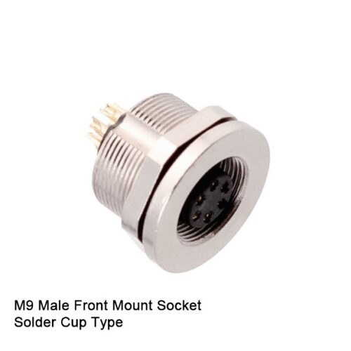Round Connector Pins M9 Front Mount Socket - HANDSOME Cable
