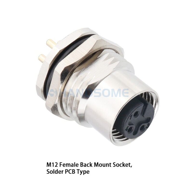 A B C D-Coded m12 Bulkhead Connector M12 Back Mount Socket - HANDSOME Cable