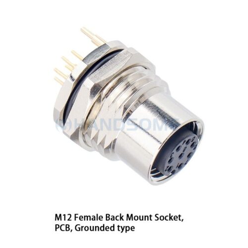 A B C D-Coded m12 Bulkhead Connector M12 Back Mount Socket - HANDSOME Cable