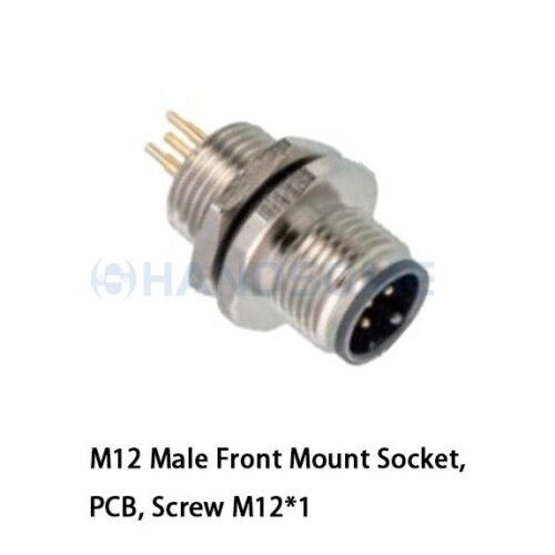 A B C D-Coded m12 Panel Mount Receptacle Connector M12 Front Mount ...