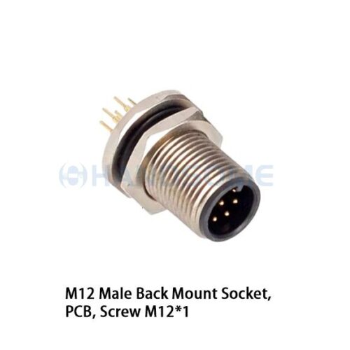 A B C D-Coded m12 Bulkhead Connector M12 Back Mount Socket - HANDSOME Cable