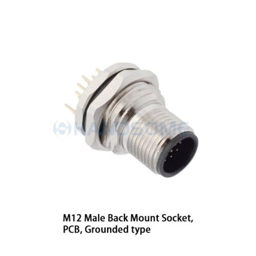 A B C D-Coded m12 Bulkhead Connector M12 Back Mount Socket - HANDSOME Cable