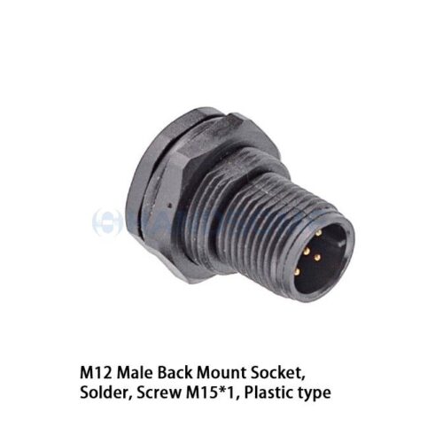 A B C D-Coded m12 Bulkhead Connector M12 Back Mount Socket - HANDSOME Cable