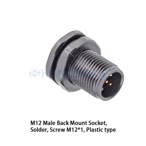 A B C D-Coded m12 Bulkhead Connector M12 Back Mount Socket - HANDSOME Cable