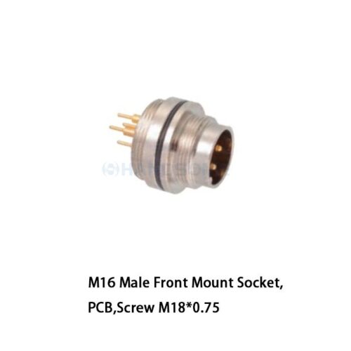 m16 8 pin Connector M16 Male Front Mount Socket - HANDSOME Cable