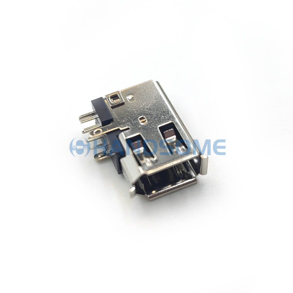 IEEE1394 6P Female Socket, 90-degree Side Pins Servo Encoder Connector ...